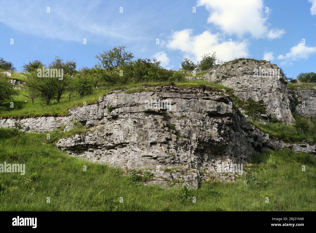 Upper Lathkill Dale in the Derbyshire Peak District national park ...