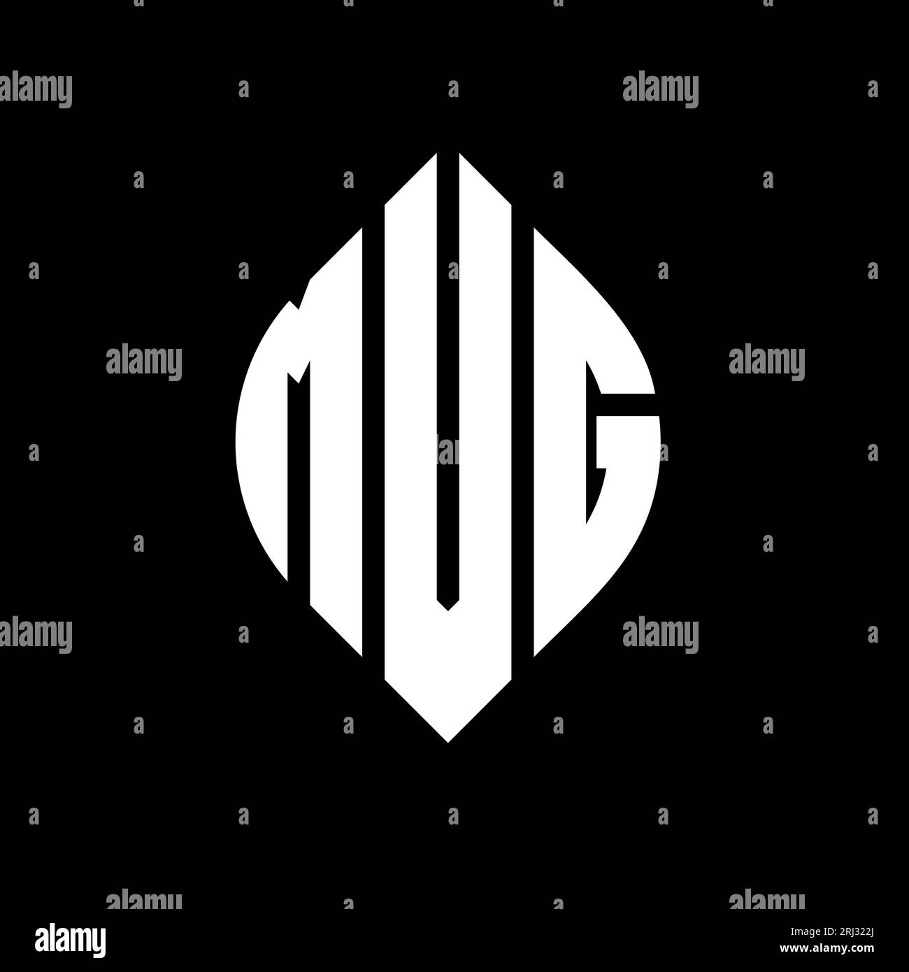 MVG circle letter logo design with circle and ellipse shape. MVG ...