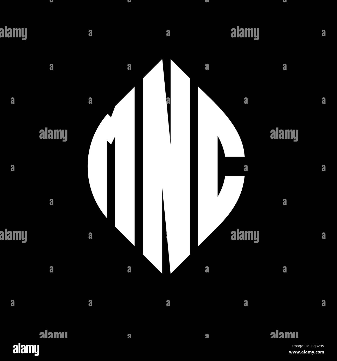 MNC circle letter logo design with circle and ellipse shape. MNC ...