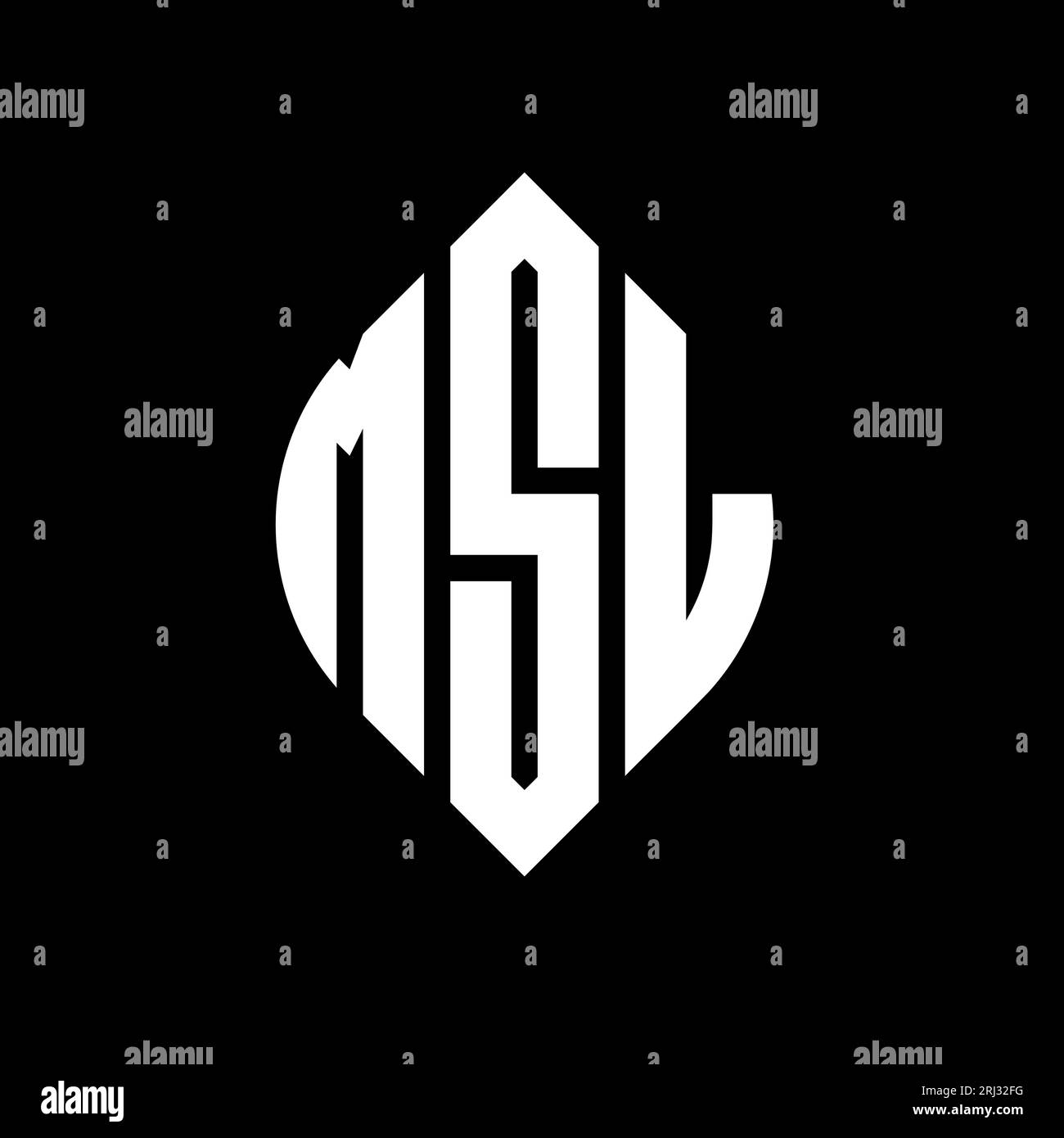 MSL circle letter logo design with circle and ellipse shape. MSL ...