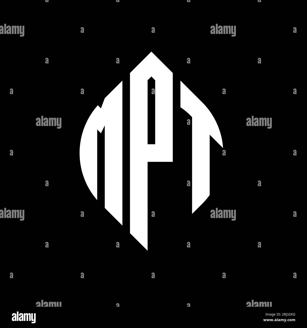 MPT circle letter logo design with circle and ellipse shape. MPT ...