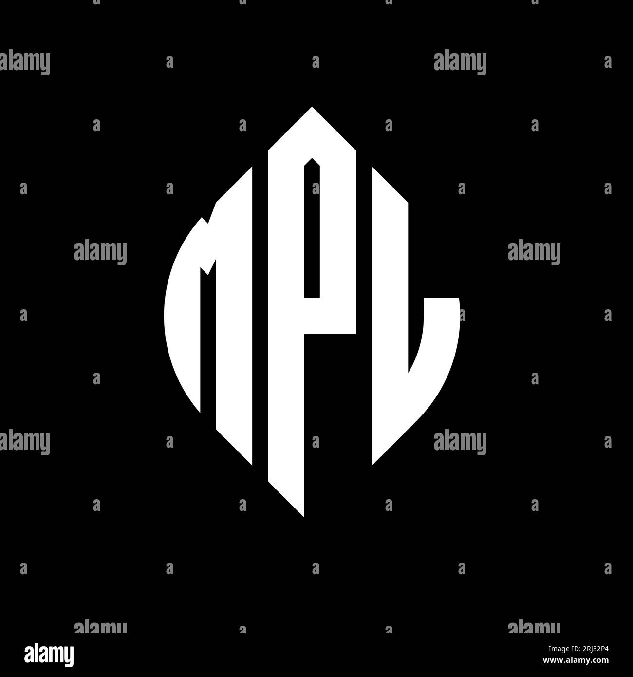 Mpl Circle Letter Logo Design With Circle And Ellipse Shape Mpl Ellipse Letters With