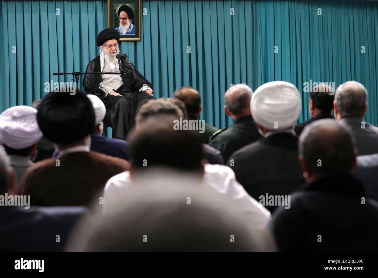 Tehran, Iran. 20th Aug, 2023. Iranian Leader Ayatollah ALI KHAMENEI ...