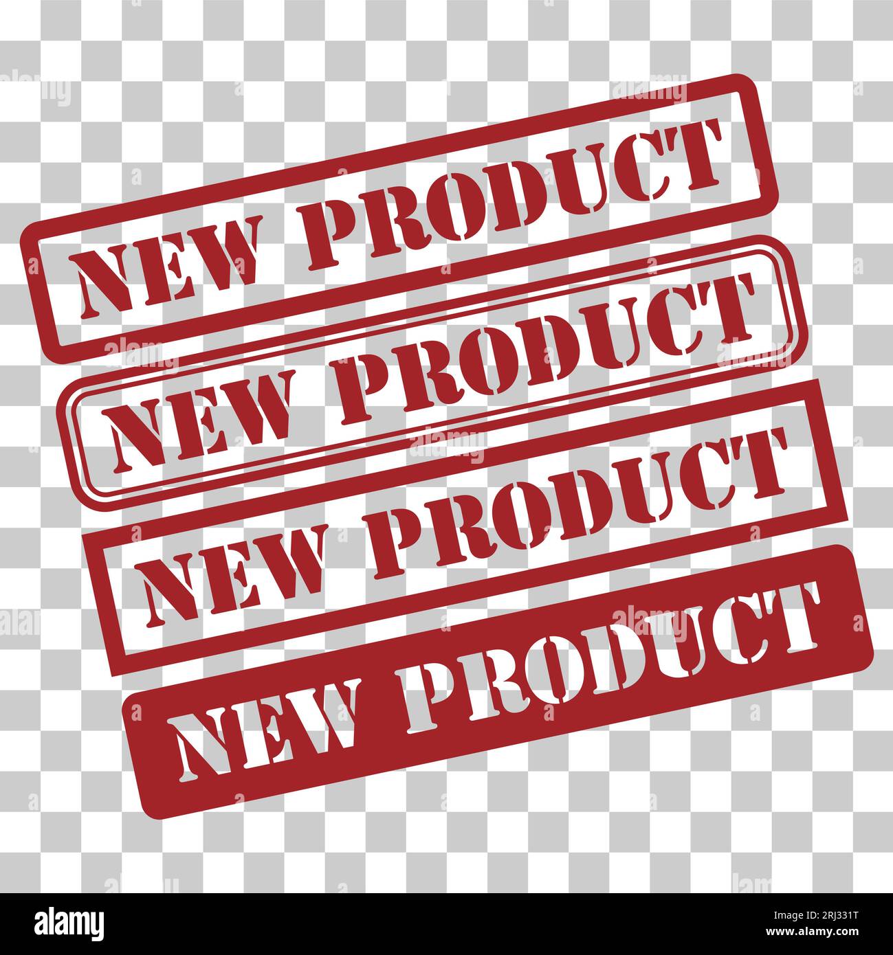 New product stamp symbol, label sticker sign button, text banner vector ...