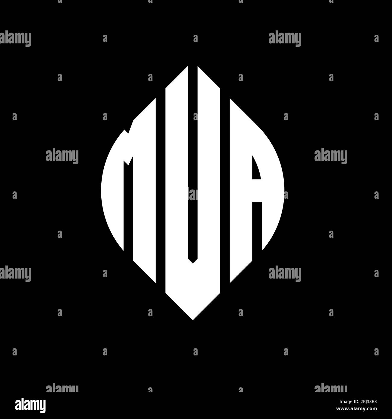 MVA circle letter logo design with circle and ellipse shape. MVA ...