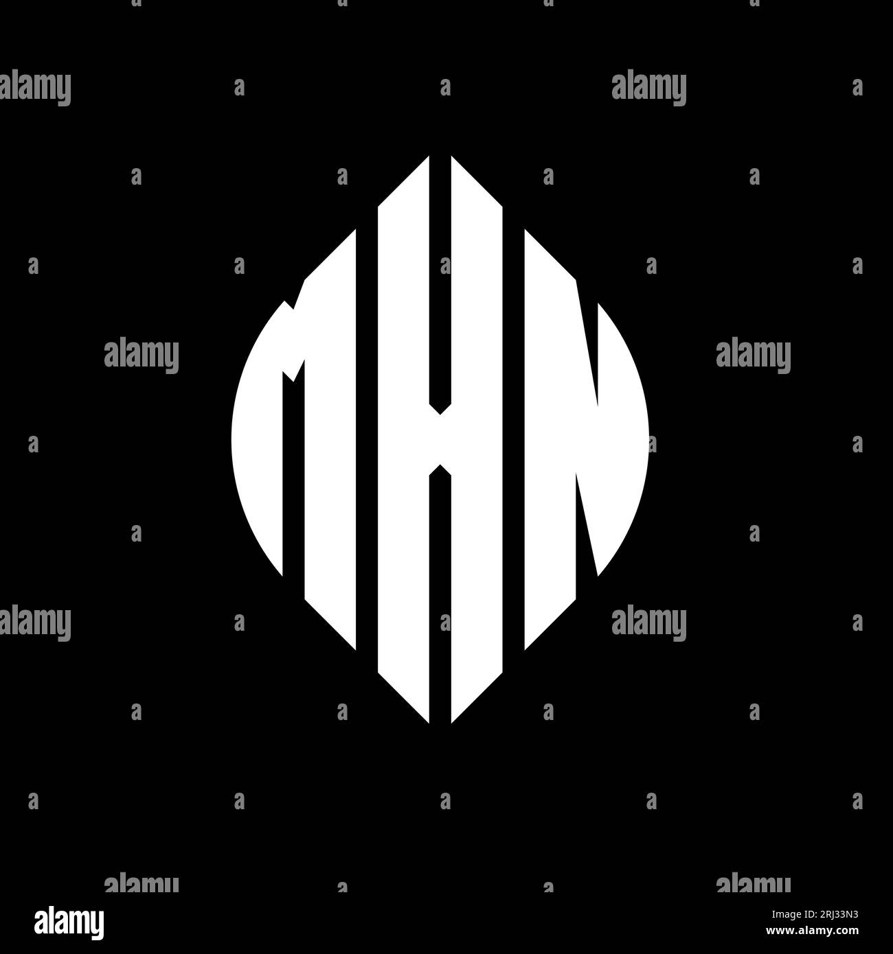 MXN circle letter logo design with circle and ellipse shape. MXN ...
