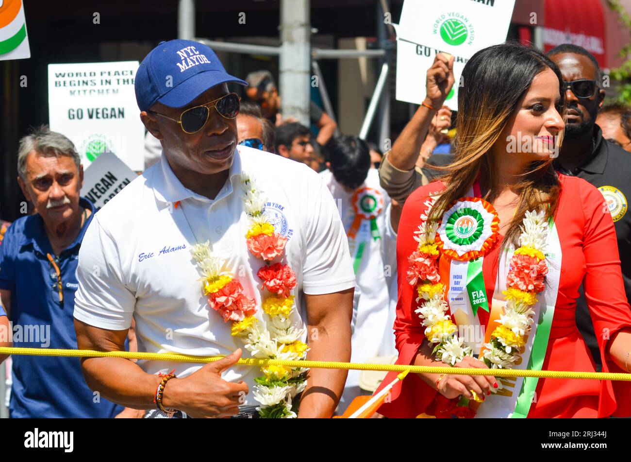 New York, New York, USA. 20th Aug, 2023. Mayor Eric Adams and Assembly ...