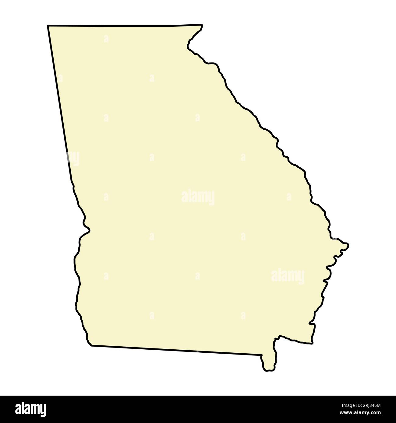 Atlanta outline map Cut Out Stock Images & Pictures - Alamy