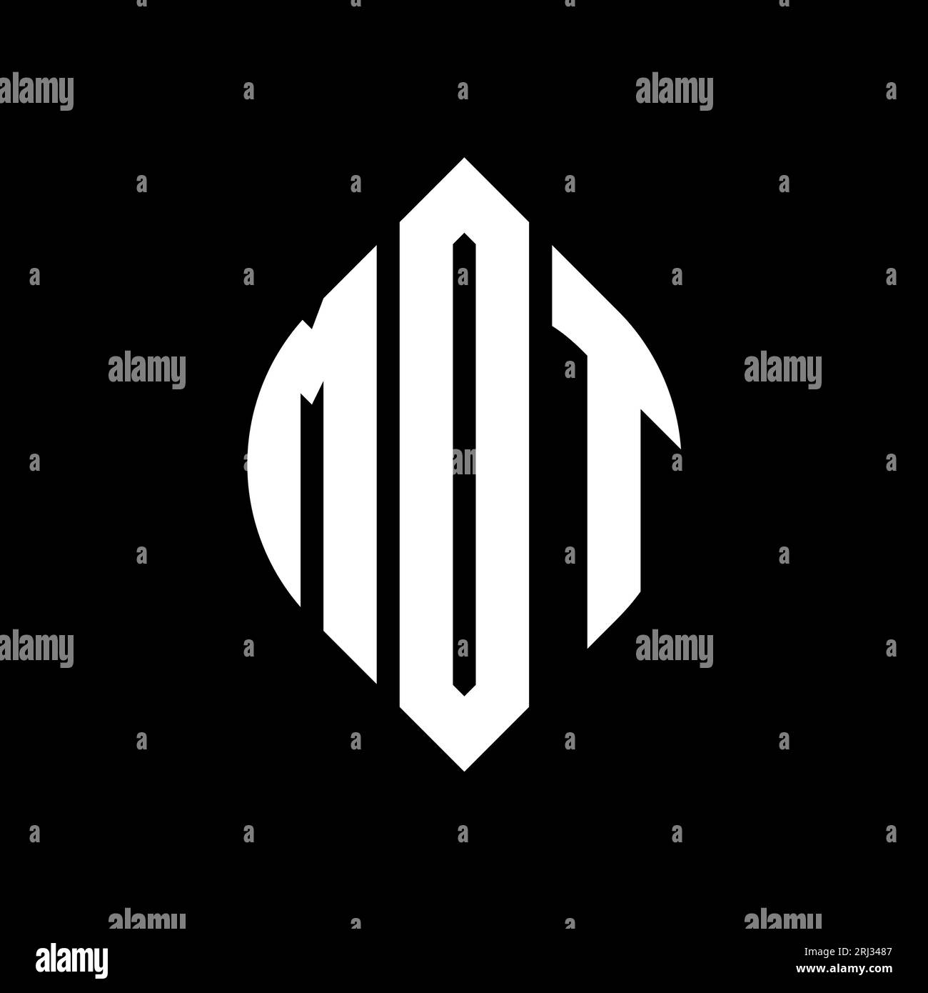 MDT circle letter logo design with circle and ellipse shape. MDT ...