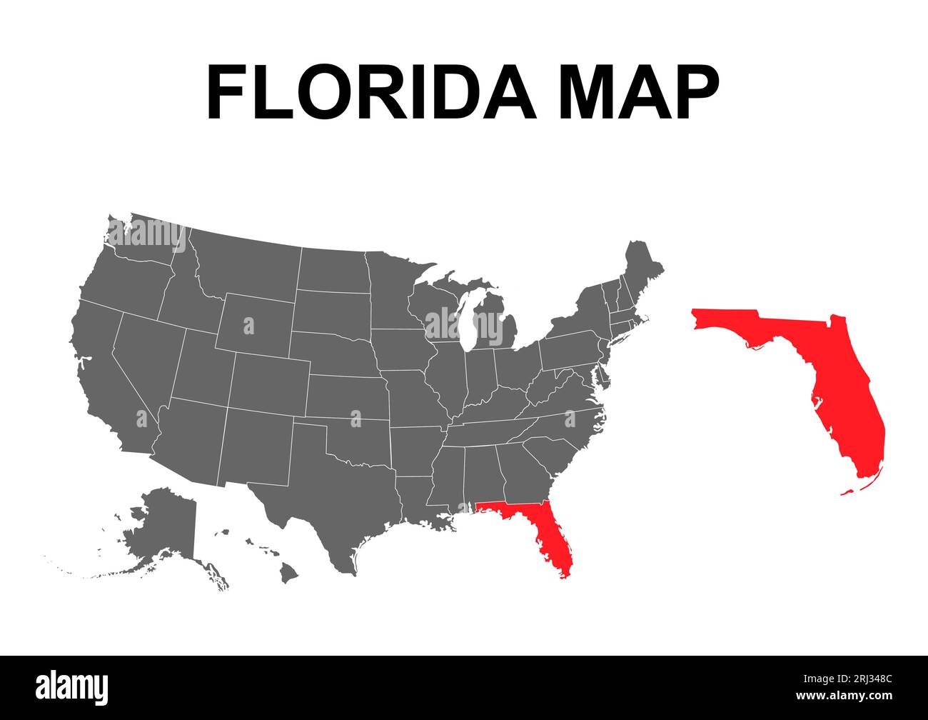 Florida map shape, united states of america. Flat concept icon symbol ...