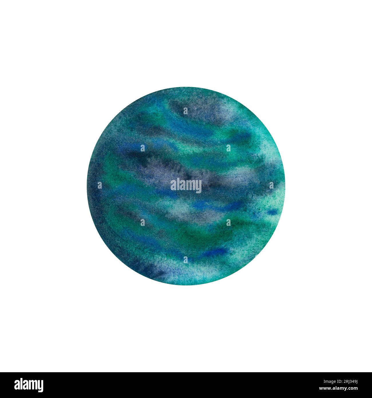 Cartoon of planet Uranus, solar system planets. Science and education ...