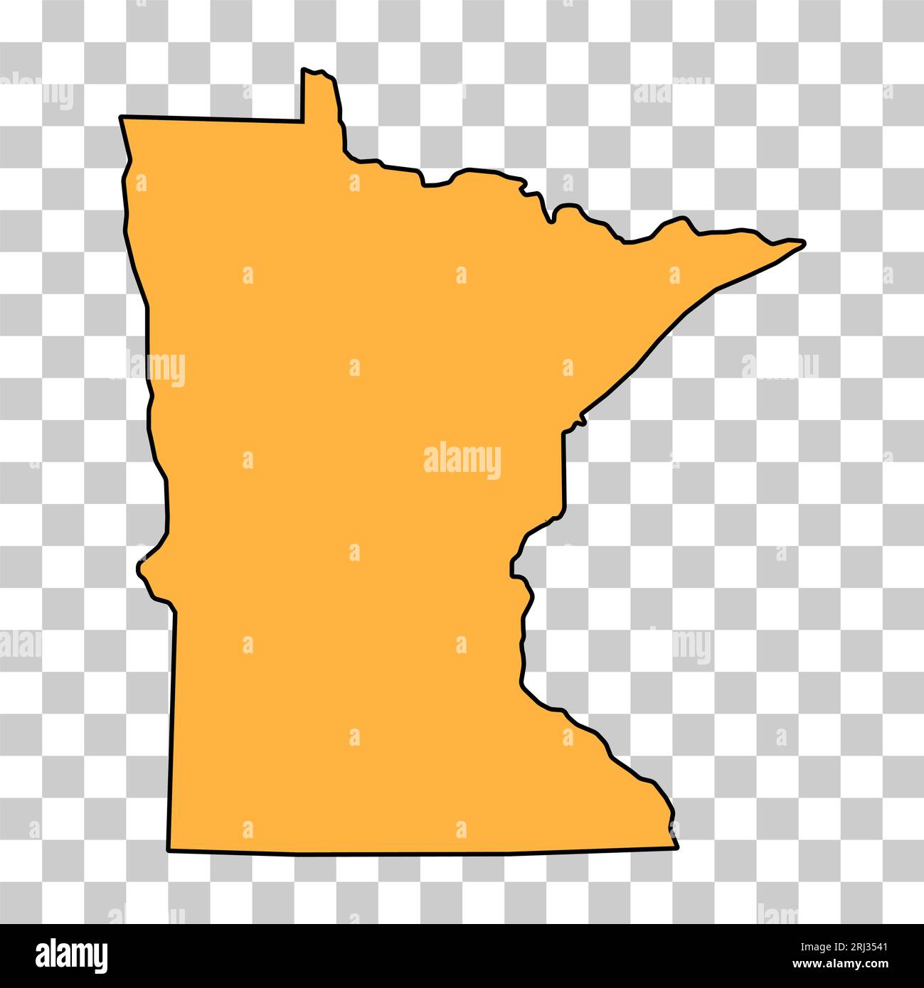 Minnesota map shape, united states of america. Flat concept icon symbol ...