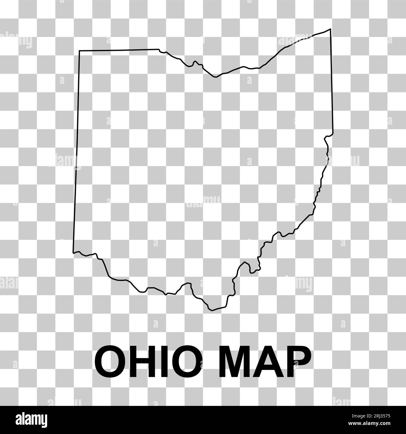 Ohio map shape, united states of america. Flat concept icon symbol ...