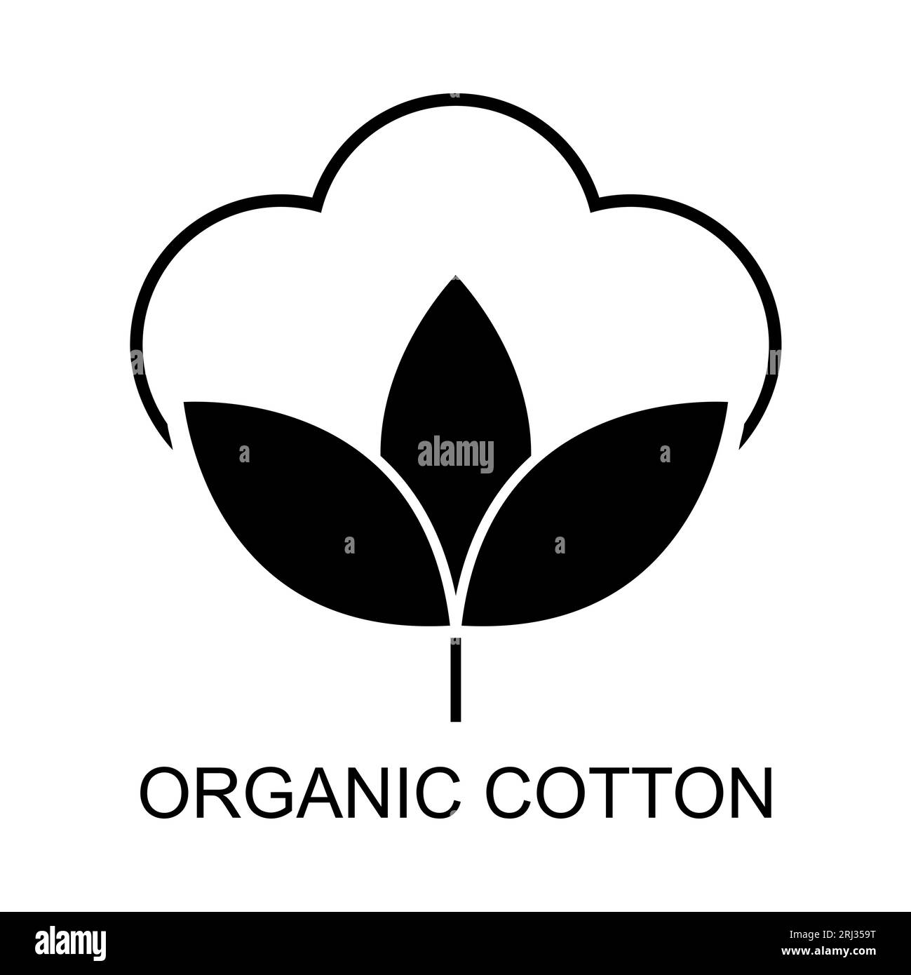 Cotton organic icon, clothing symbol natural symbol, web graphic vector ...