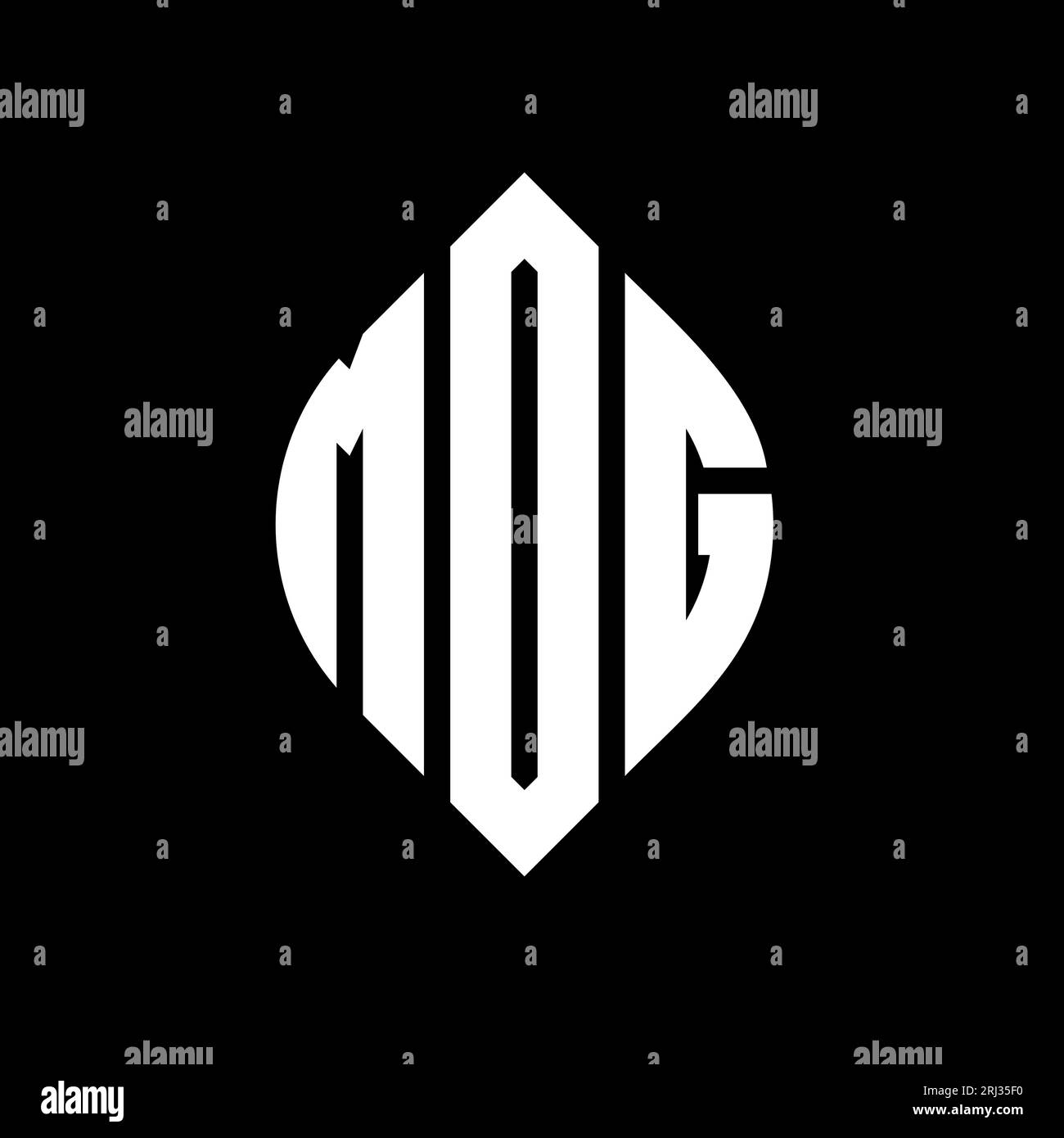 MOG circle letter logo design with circle and ellipse shape. MOG ...