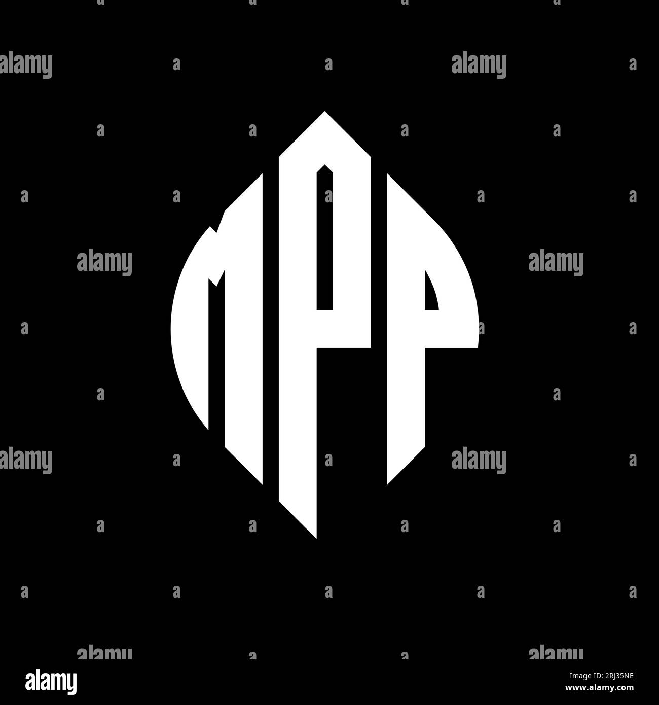 MPP circle letter logo design with circle and ellipse shape. MPP ...