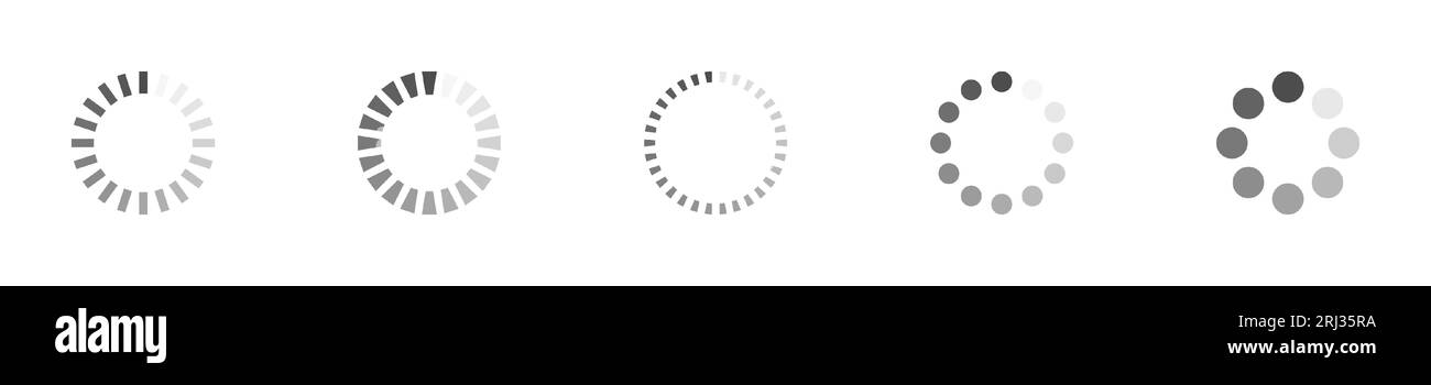 Download sign set. Load icons set. Load system. Data load. Loading bar ...