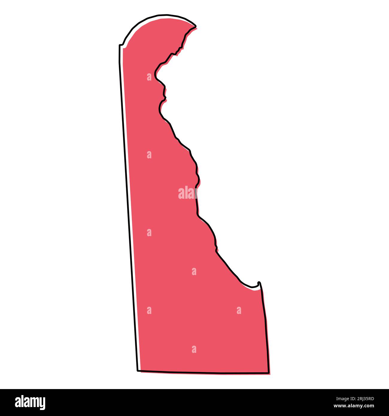 Delaware map shape, united states of america. Flat concept icon symbol ...