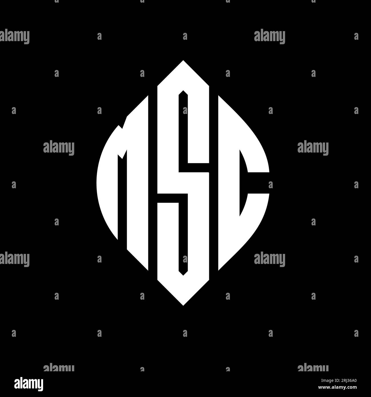 MSC circle letter logo design with circle and ellipse shape. MSC ...