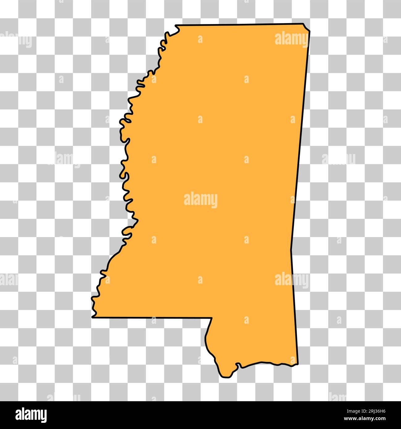 Mississippi map shape, united states of america. Flat concept icon ...