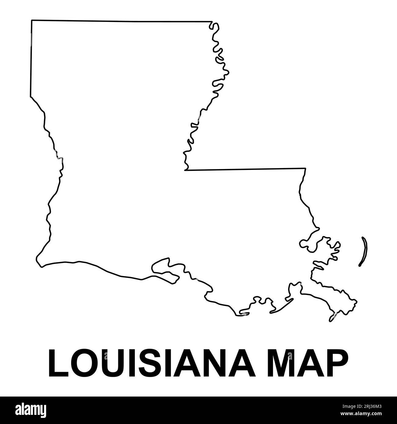 Louisiana map shape, united states of america. Flat concept icon symbol ...