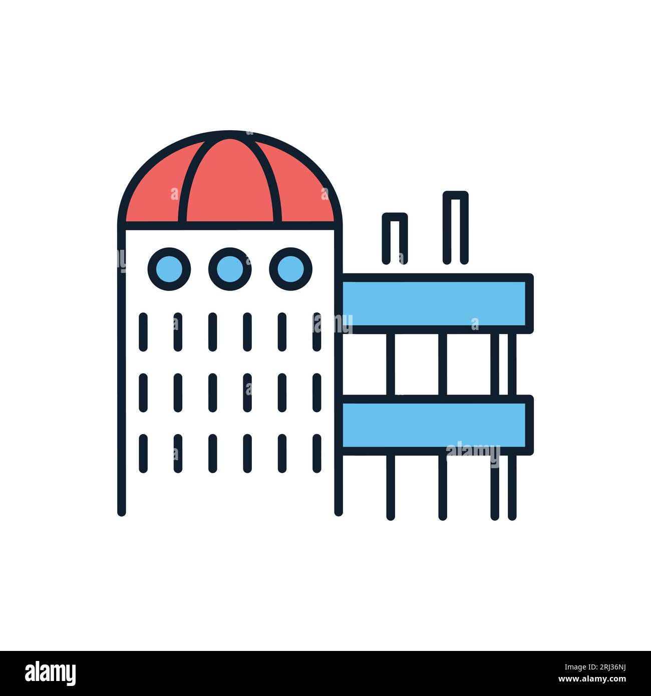 Laboratory Building related vector icon. Laboratory sign. Isolated on ...
