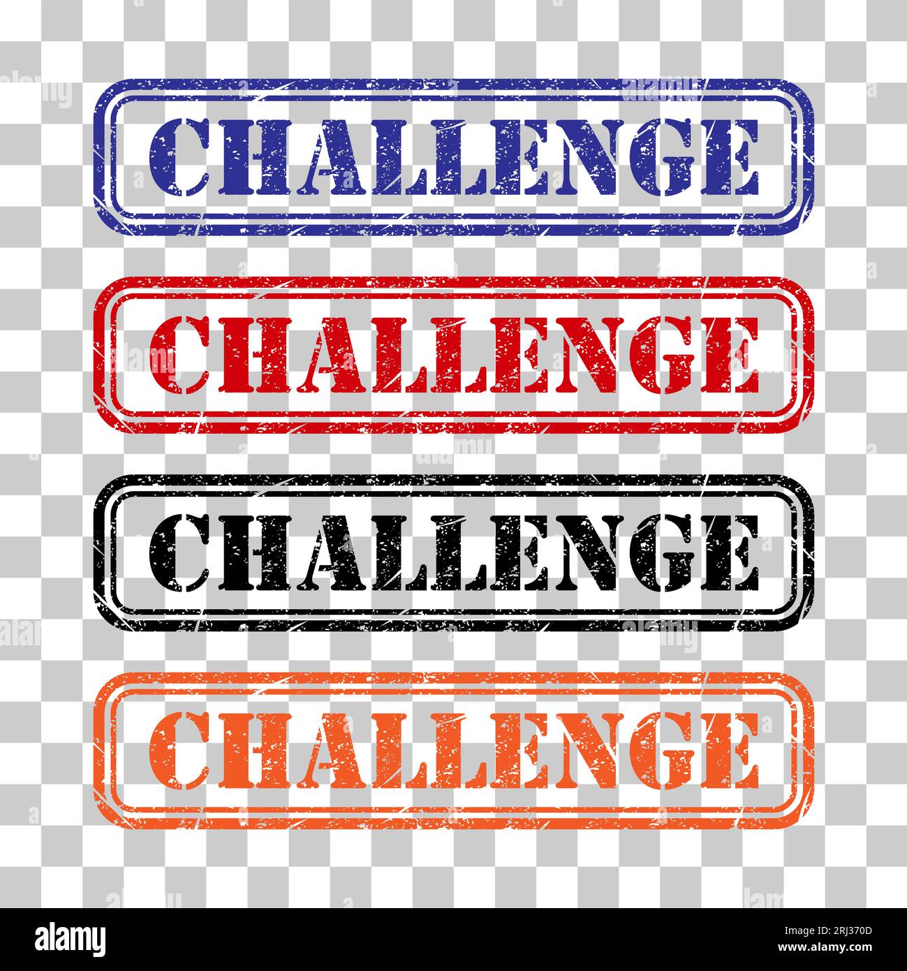 Set of Challenge stamp symbol, label sticker sign button, text banner ...