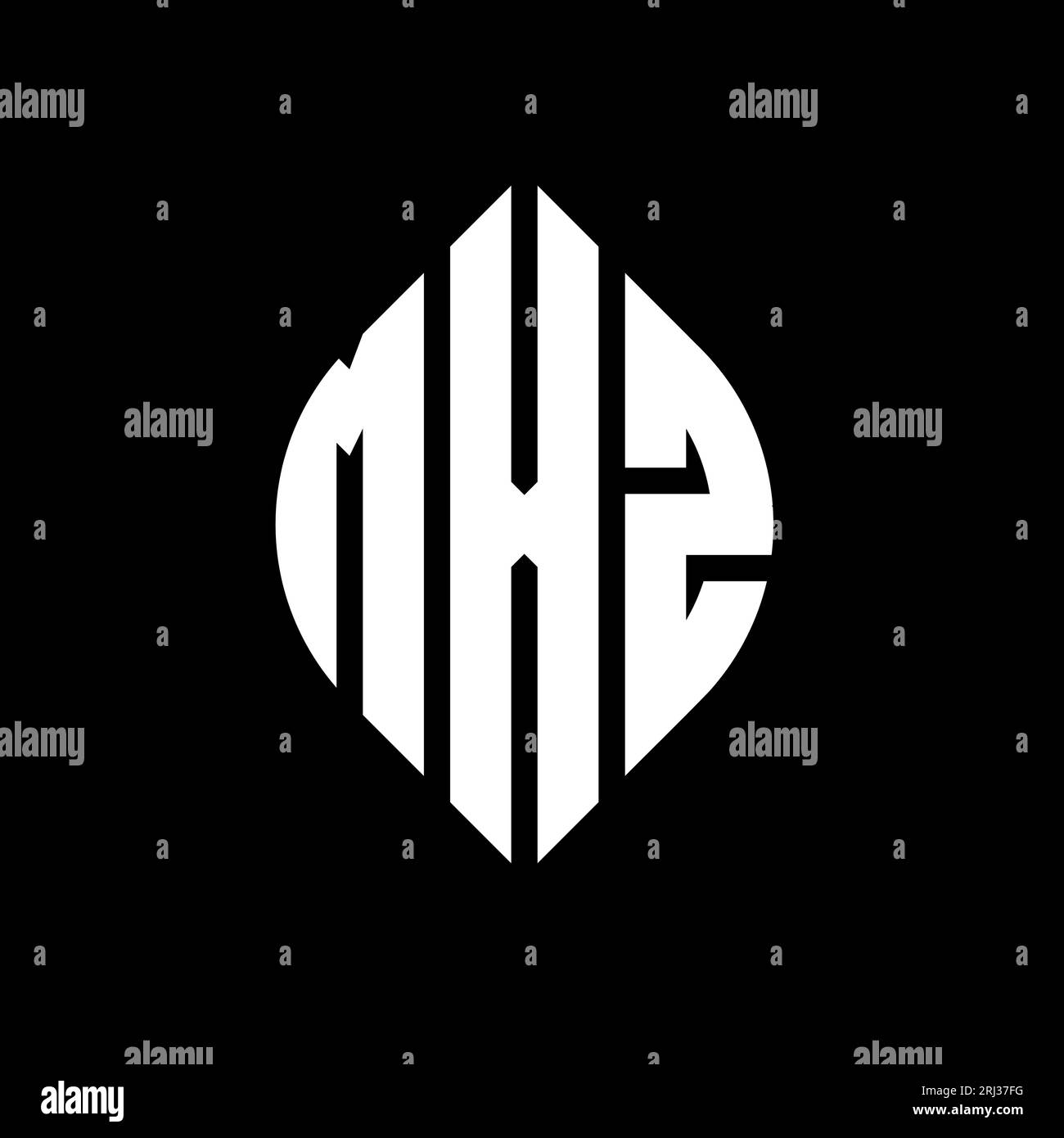 MXZ circle letter logo design with circle and ellipse shape. MXZ ...