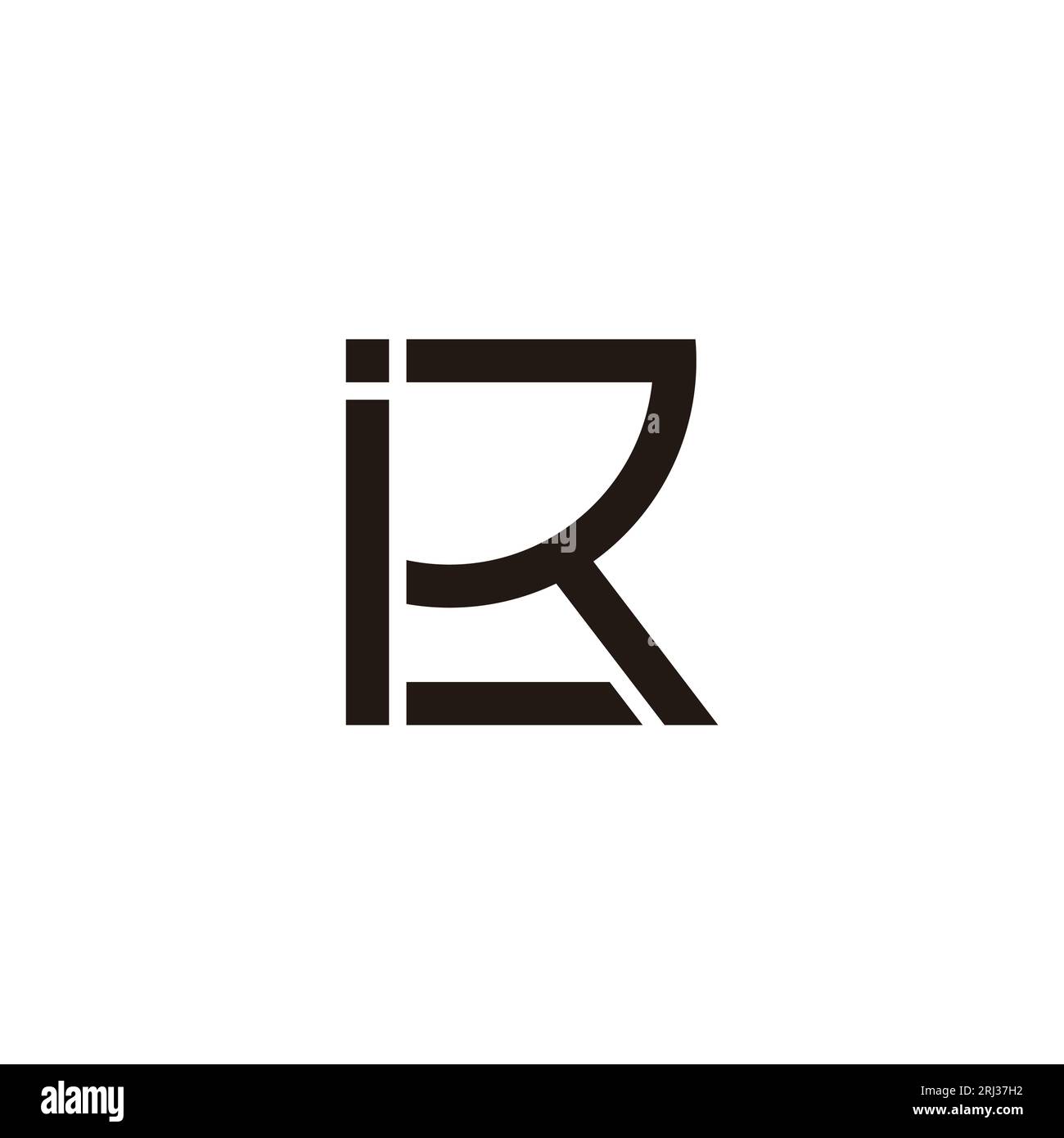 letter ir simple geometric square line logo vector Stock Vector Image ...