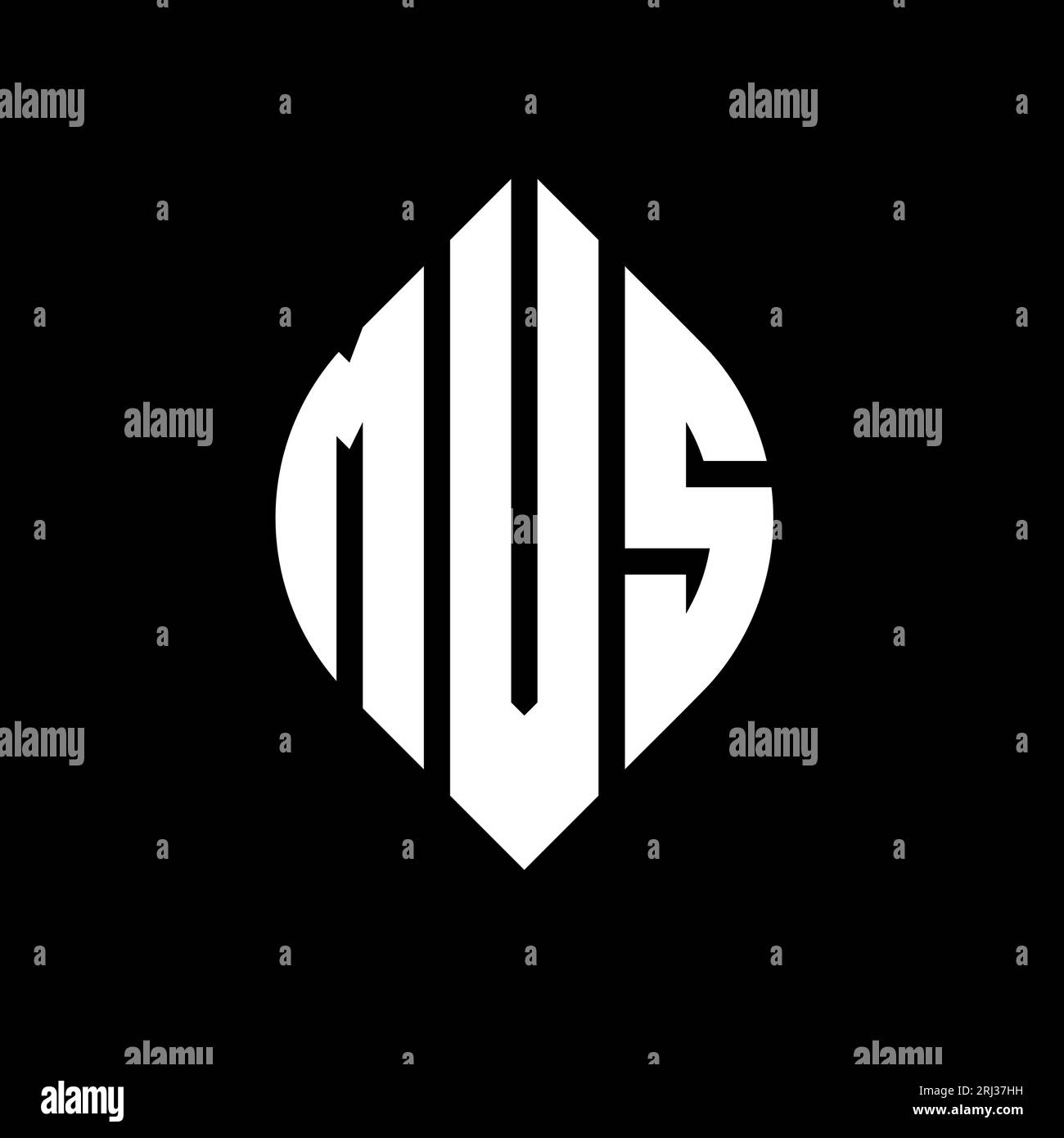 MVS circle letter logo design with circle and ellipse shape. MVS ...