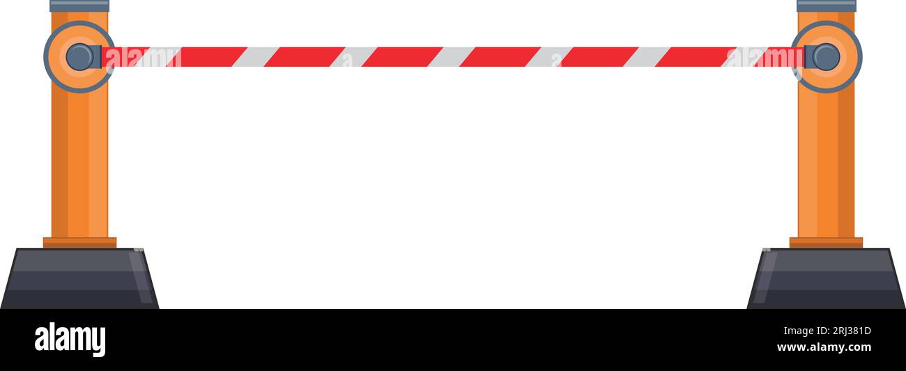 Cartoon barrier caution danger road Stock Vector Images - Alamy