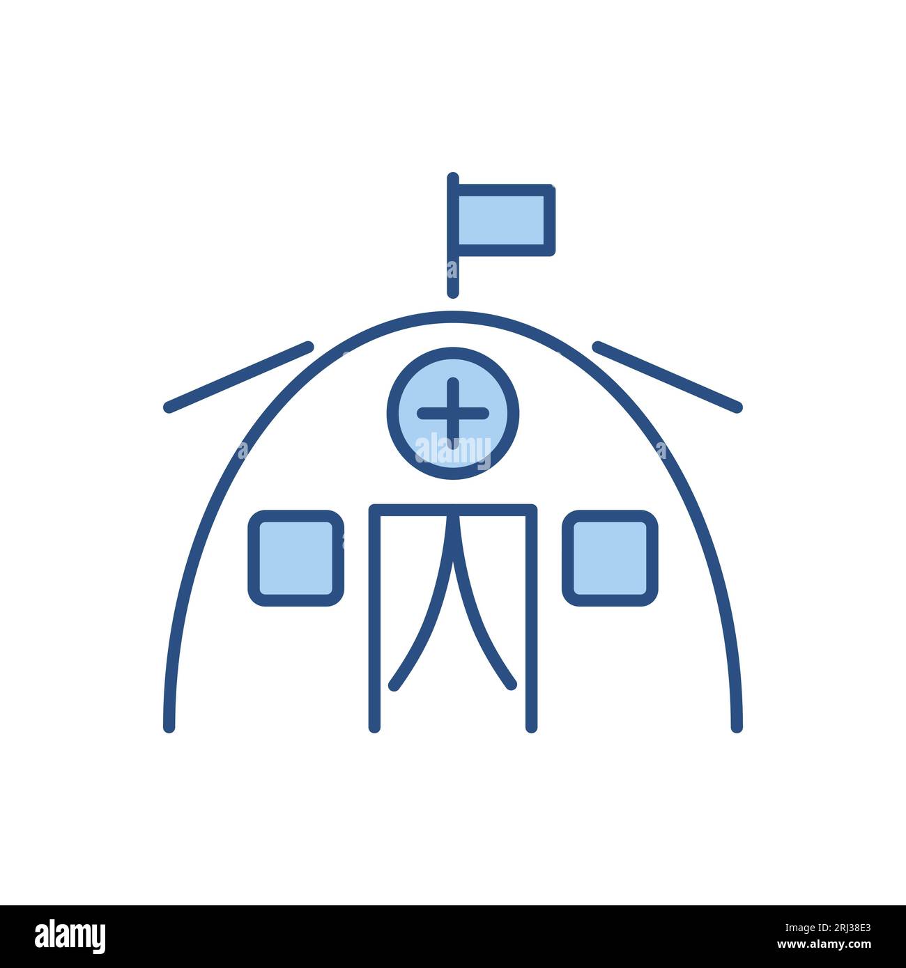 Medical tent related vector icon. Medical tent sign. Isolated on white ...