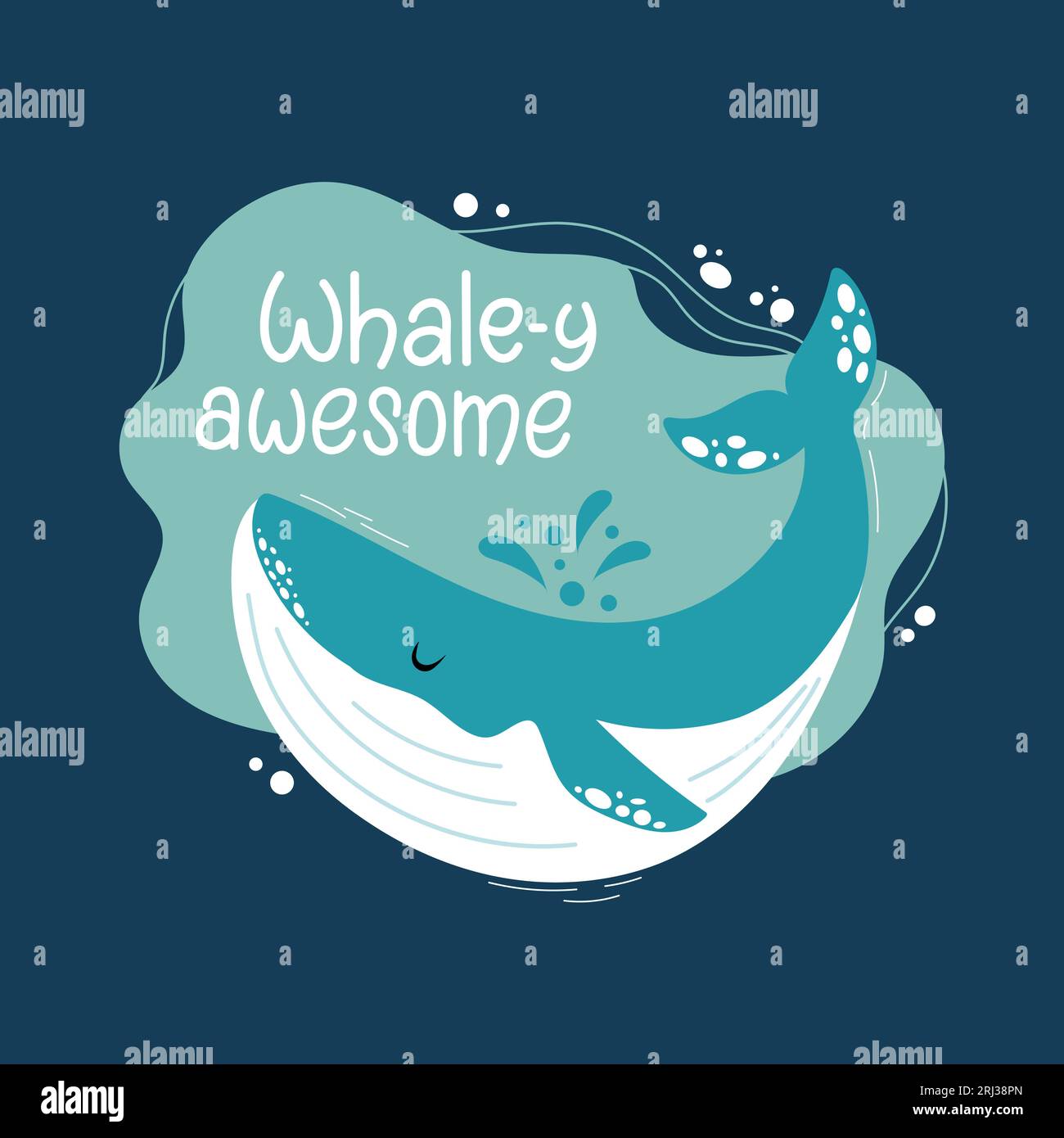 Whale-y awesome handdrawn lettering composition with whale. Very ...