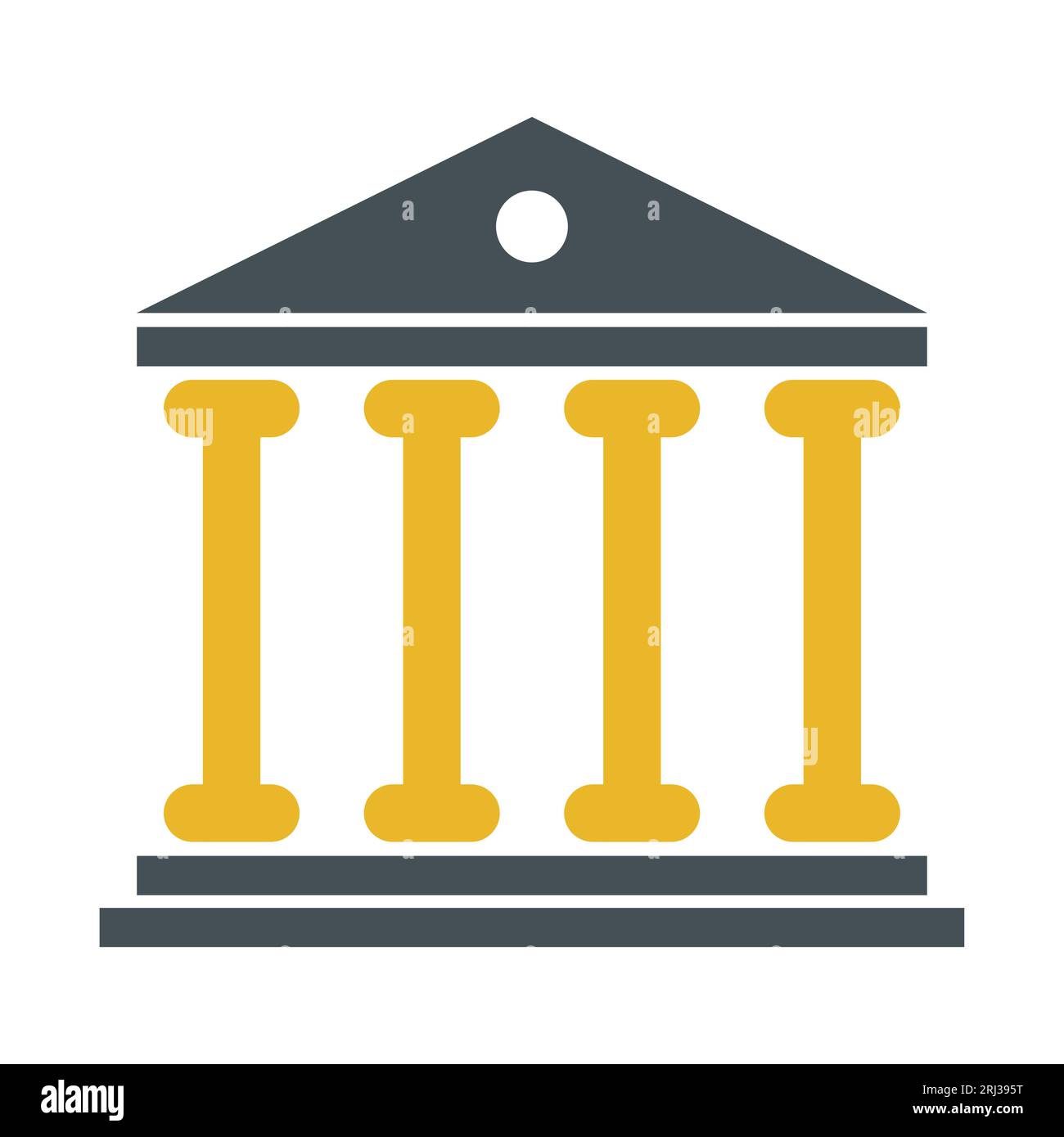 Building university architecture icon, museum roman symbol, flat design ...