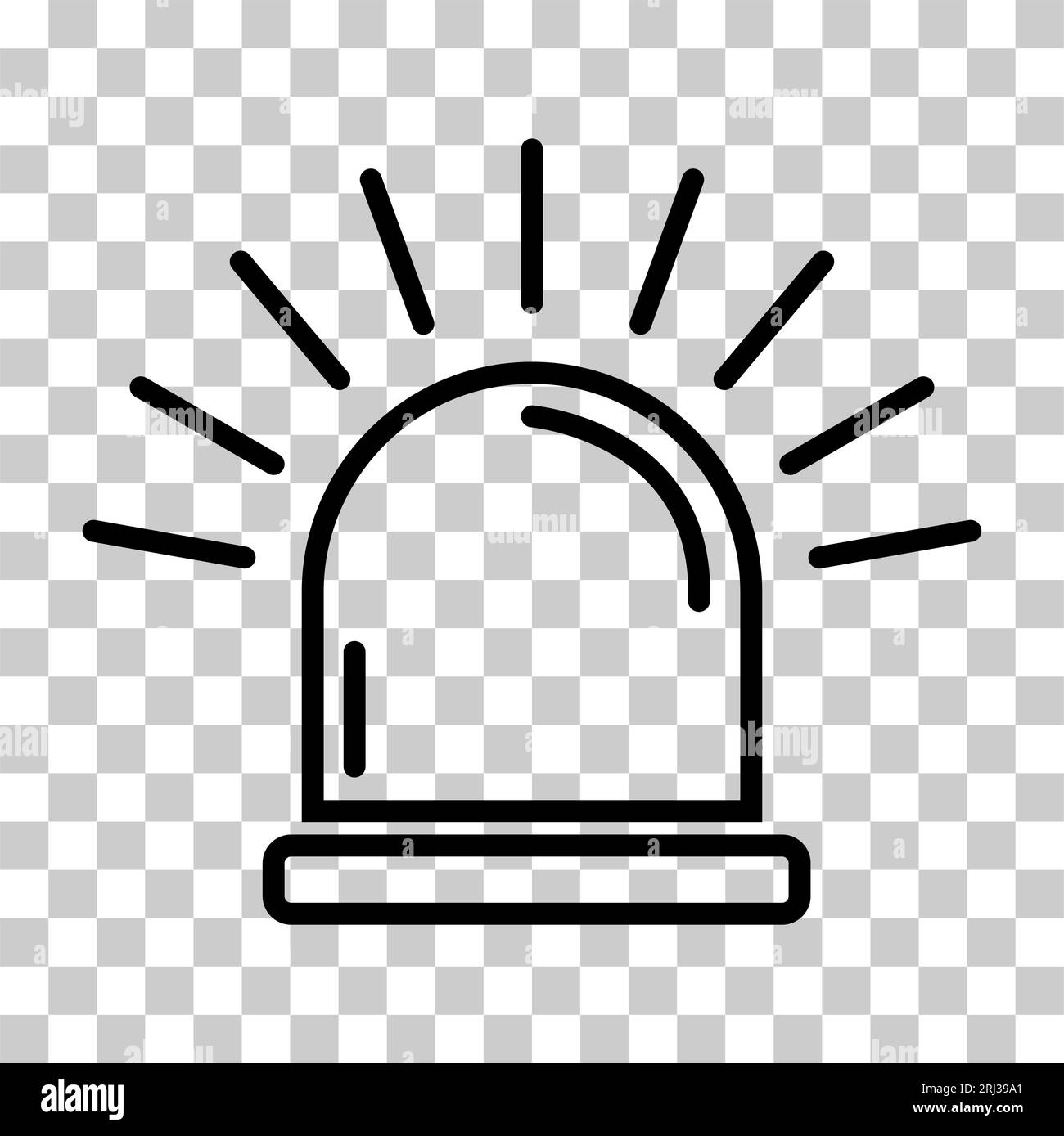 Siren fire alarm sign, signal danger light symbol, ambulance police ...