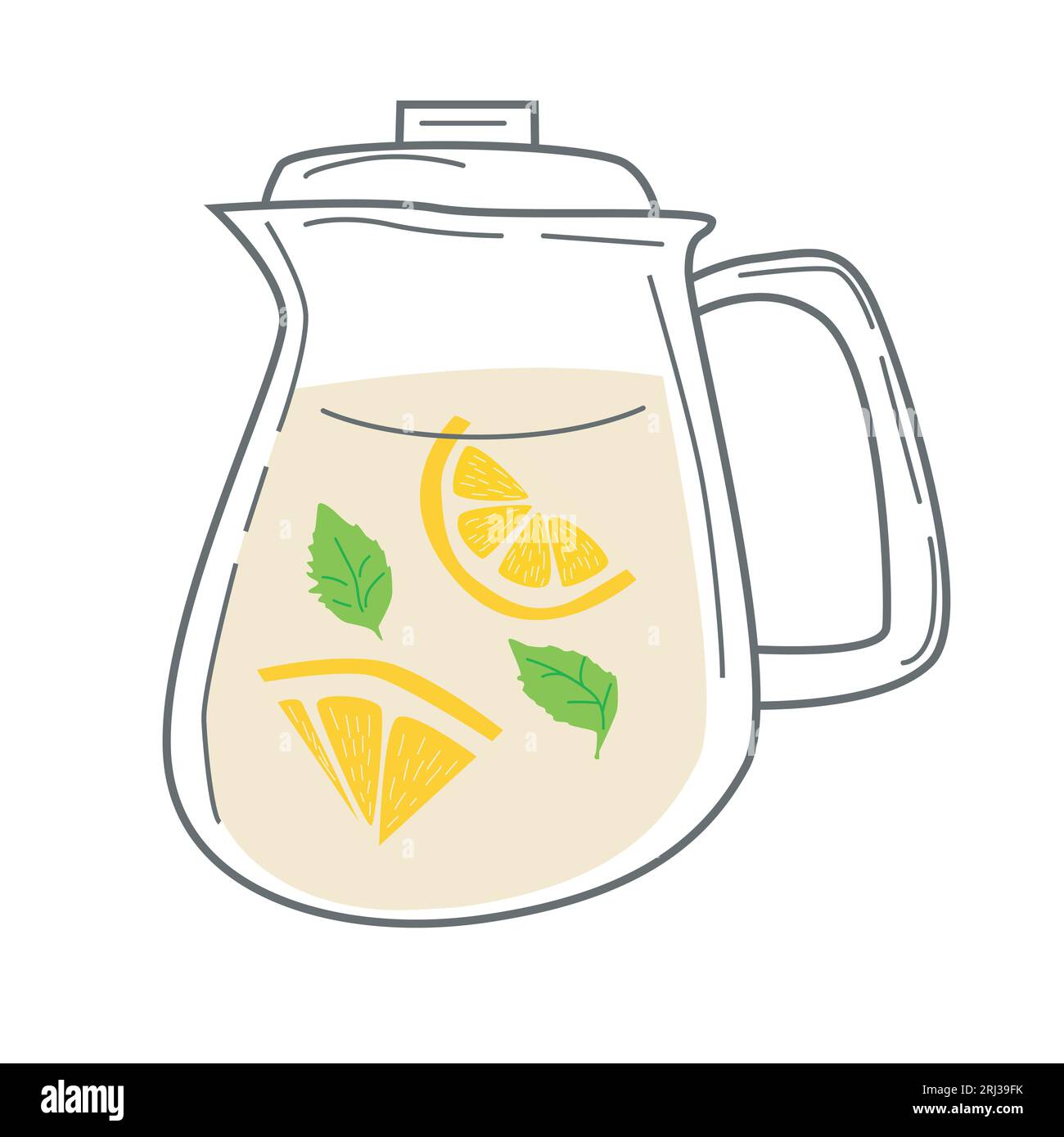 Pitcher homemade lemonade drink Stock Vector Images - Alamy