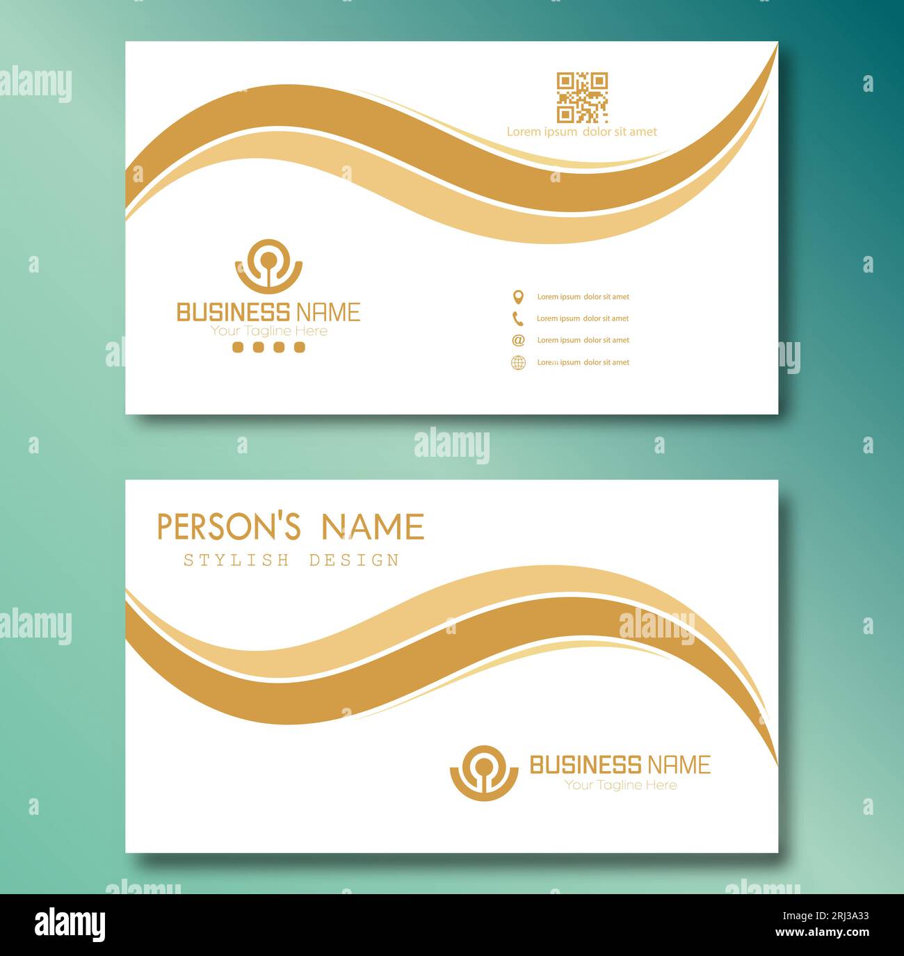 A business card. Premium double-sided business card design. Corporate ...