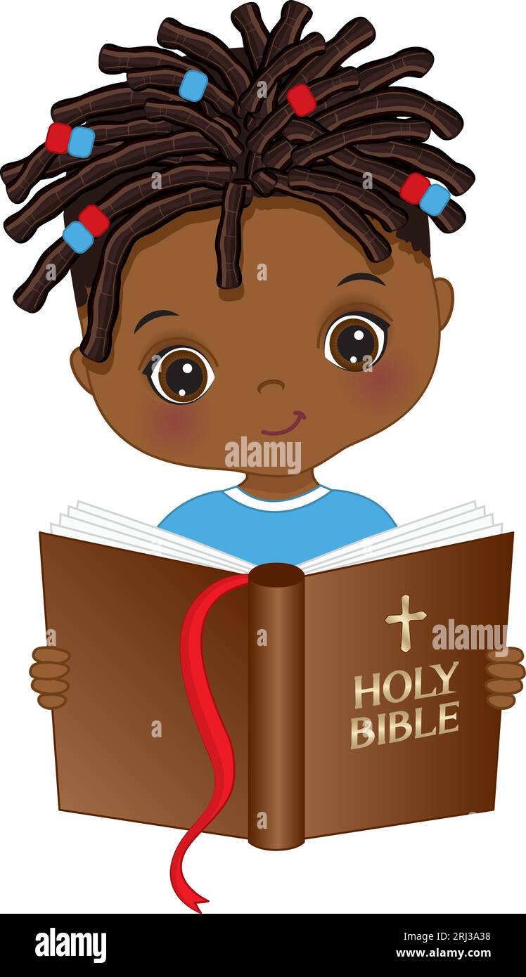 Child Reading The Bible Clipart