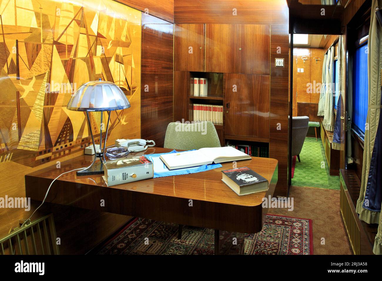 The private office of Marshal Josip Broz Tito (1892-1980), president of ...