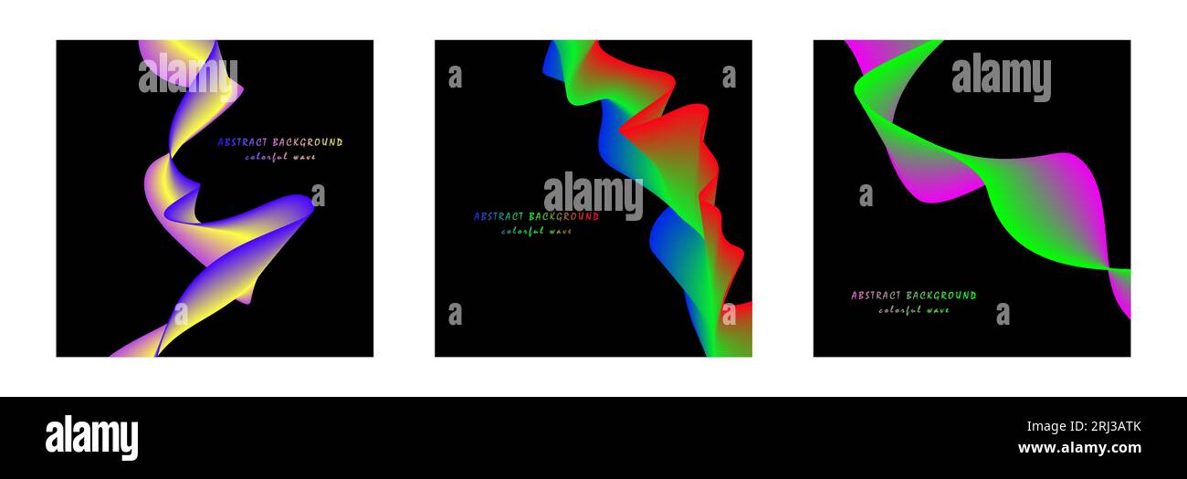 set of colored smoky gradients. Template of dynamic forms for creative ...