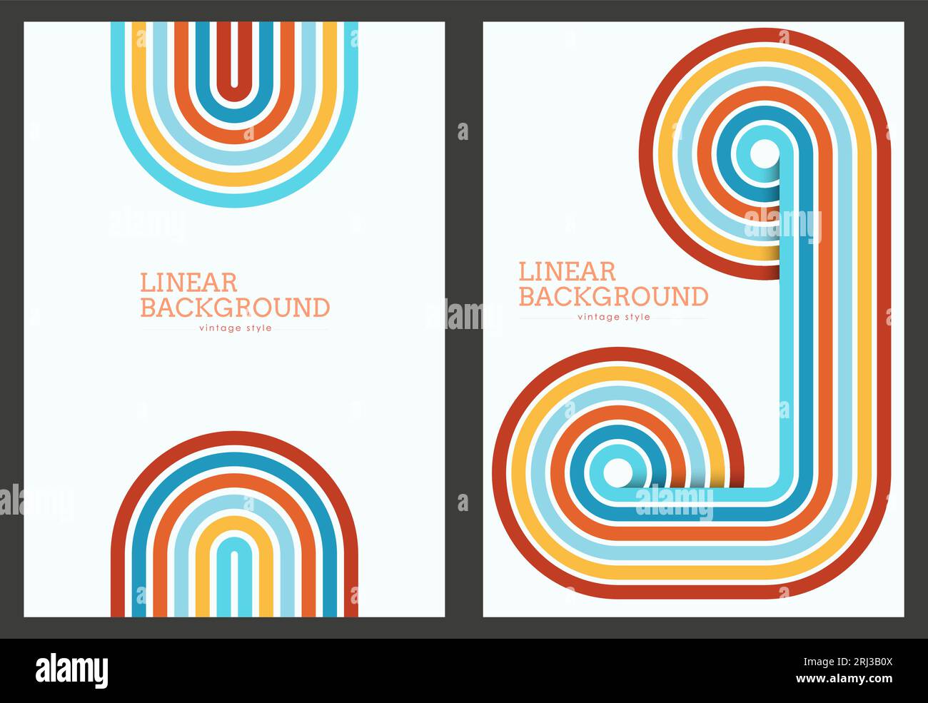 Linear design in vintage style. Abstract background with parallel ...