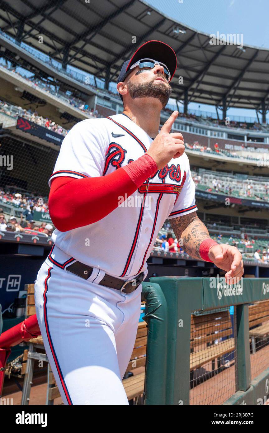 ATLANTA, GA - AUGUST 20: Atlanta Braves center fielder Kevin Pillar (17 ...