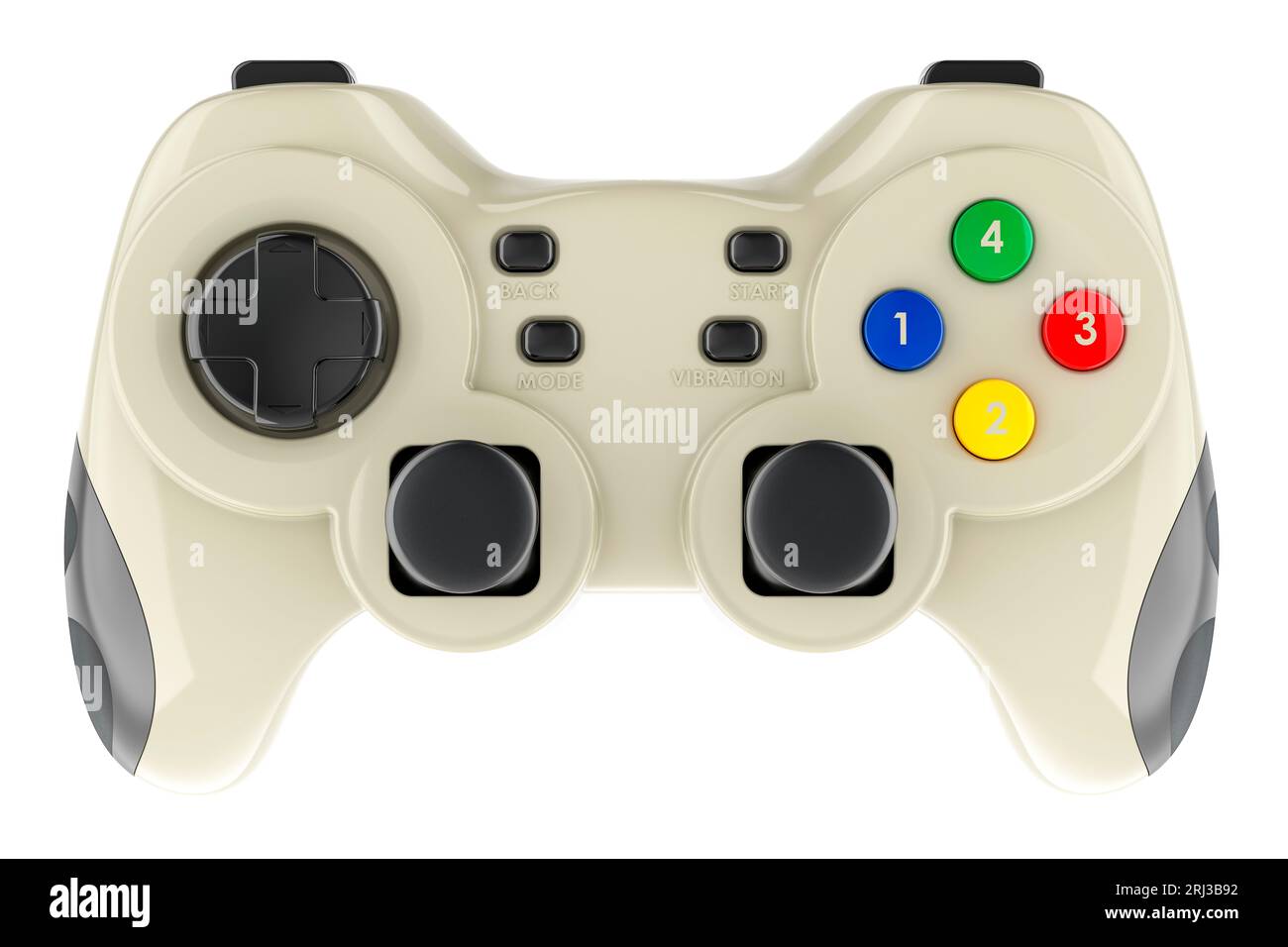 White game controller, top view. 3D rendering isolated on white background Stock Photo - Alamy