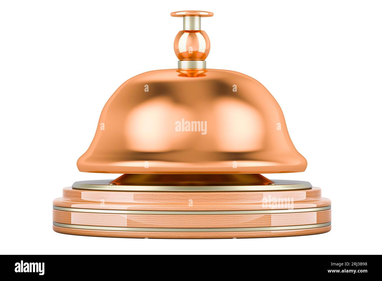 Reception bell, closeup. 3D rendering isolated on white background ...