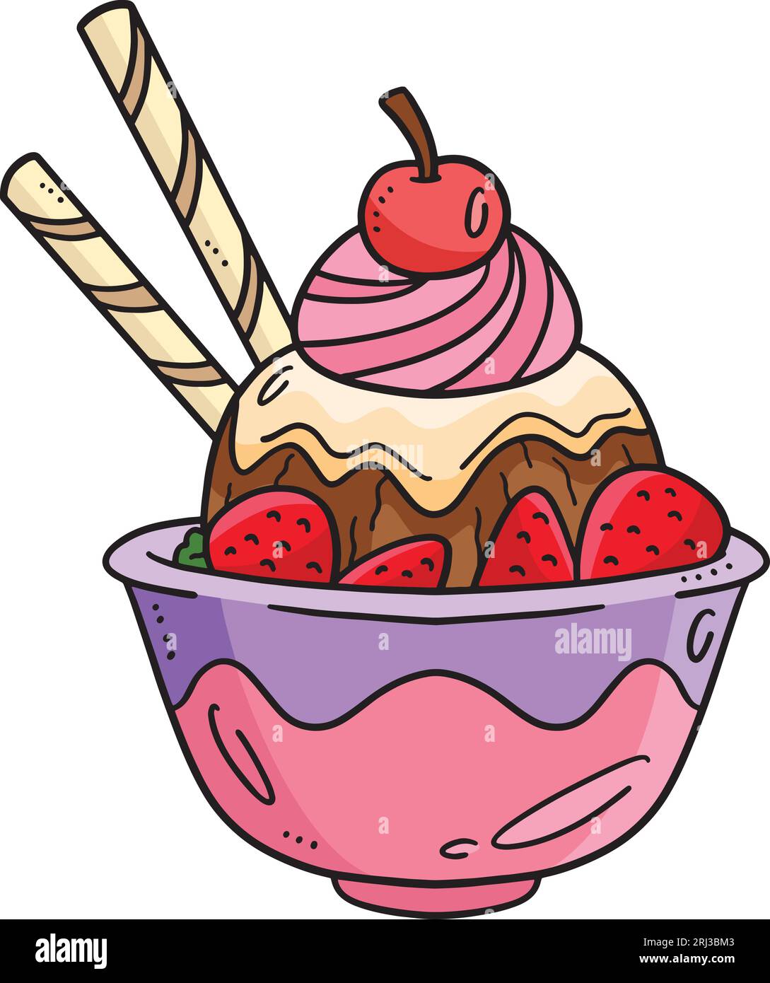 Ice Cream Clip Art Summer Delicious Ice Cream Set Vector Free Vector