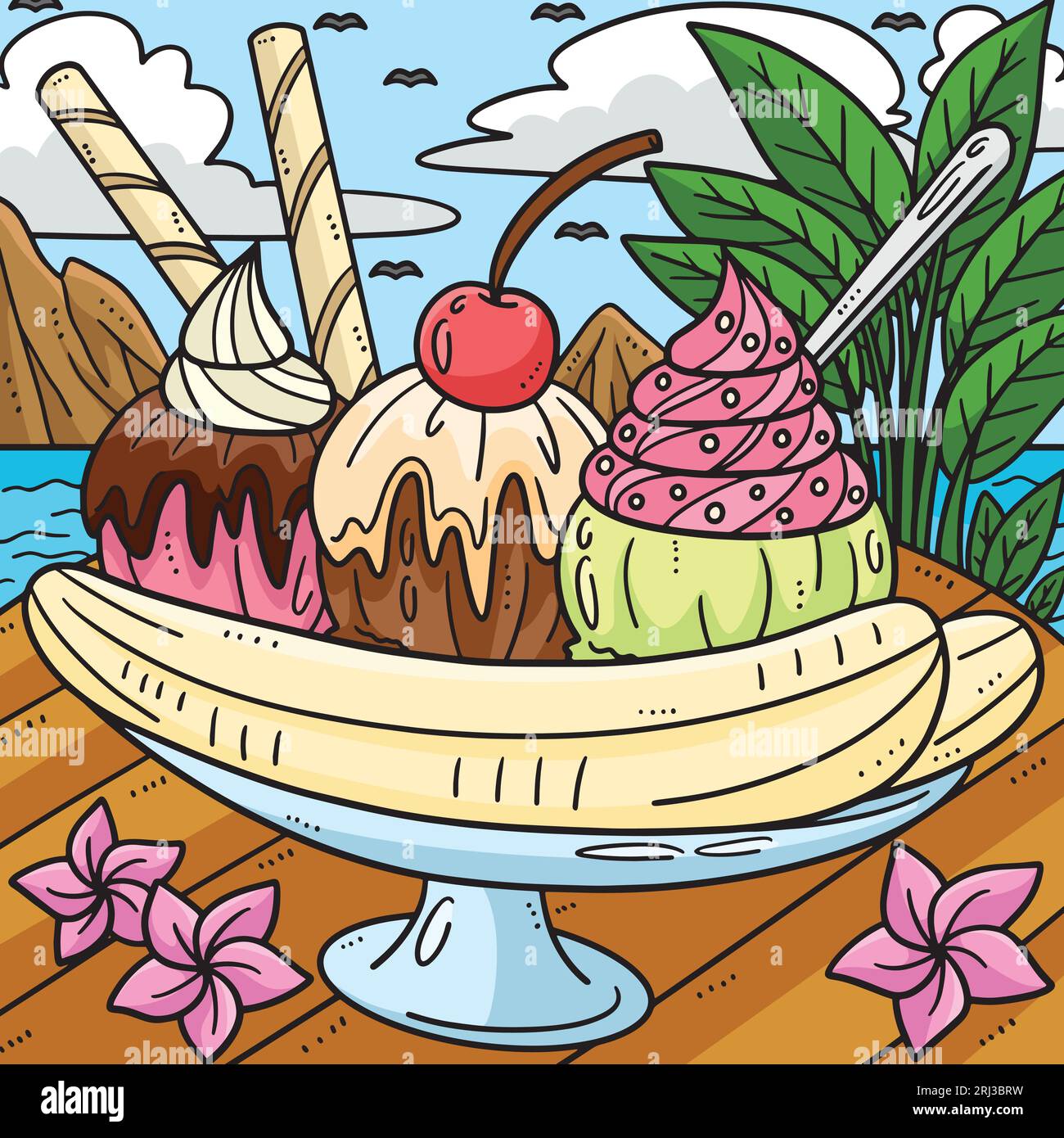 Clipart Banana Split