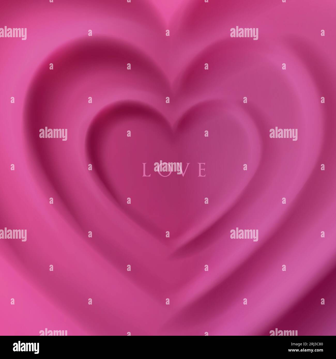 Heart shaped 3D shape frame design in pink and soft red tones ...