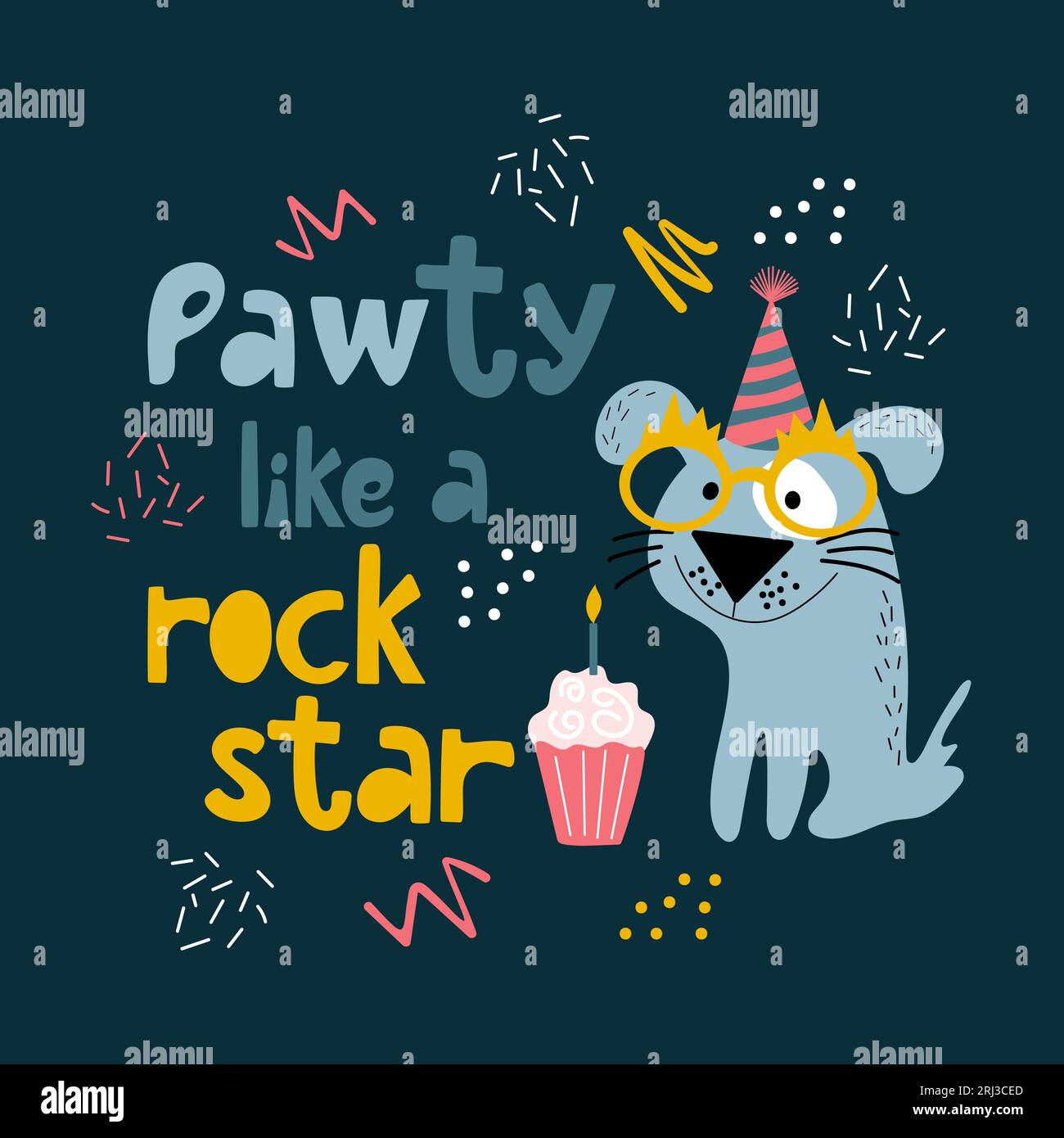 Dog birthday invitation card hi-res stock photography and images - Alamy