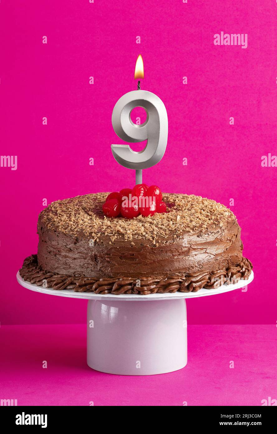 Number 9 candle hi-res stock photography and images - Alamy