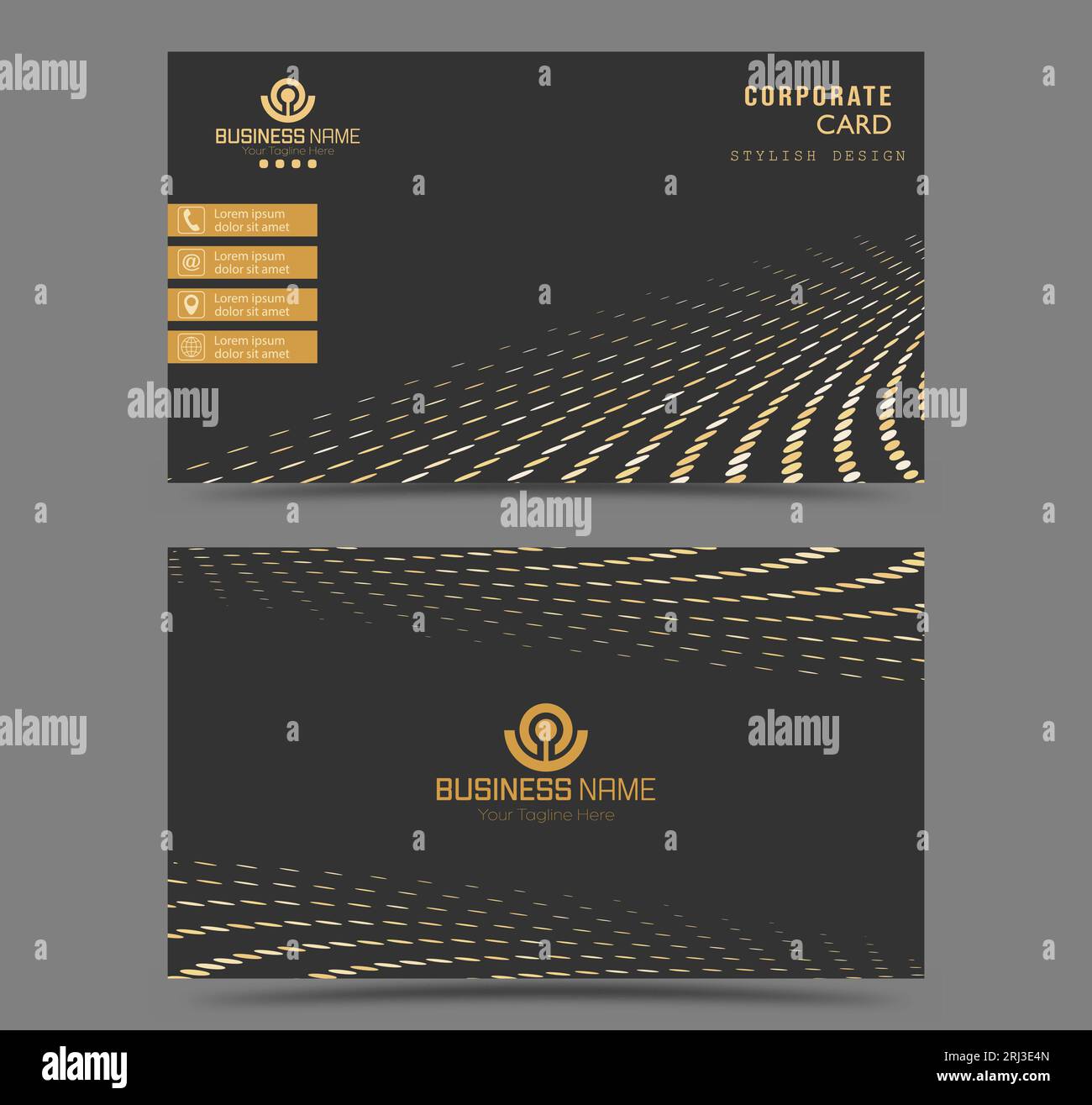 Business card. Double-sided business card design. Corporate and ...
